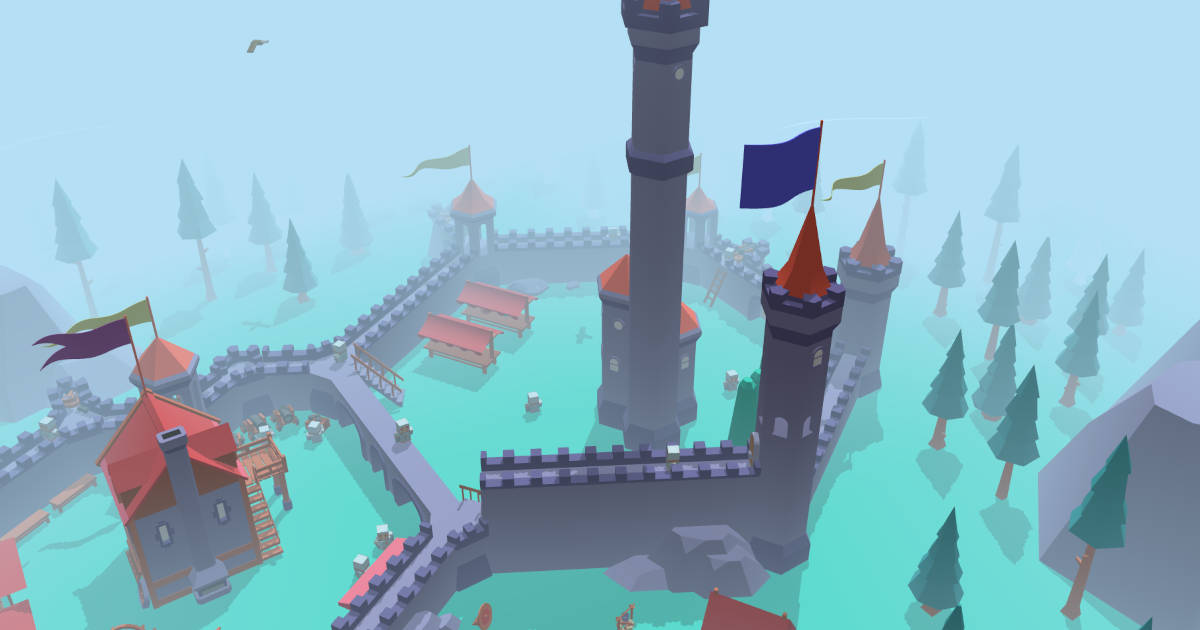 3D Stylized Castle WebGL demo